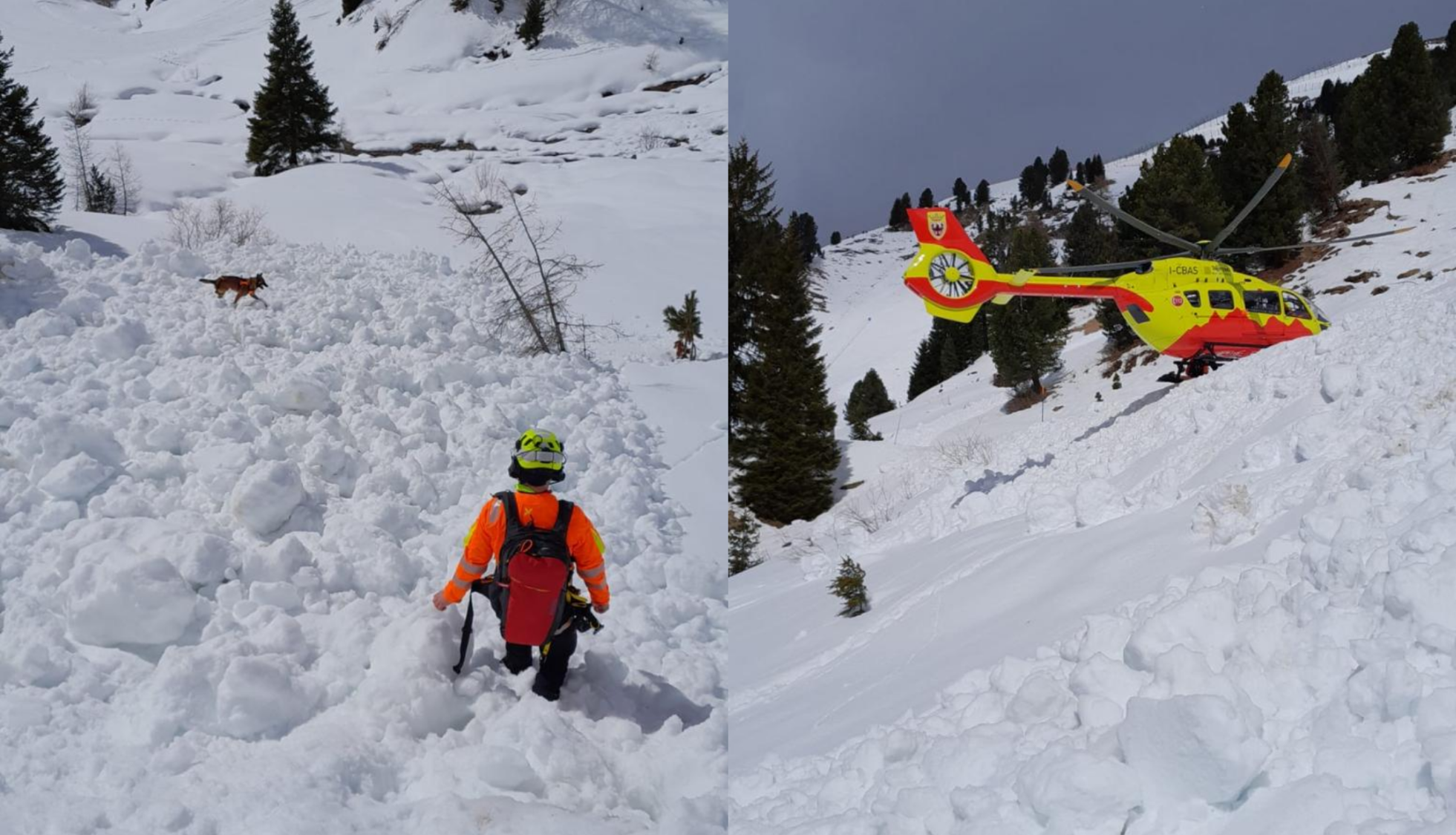 Valanga vicino alle piste dello Ski Center Latemar, nessuna persona ...