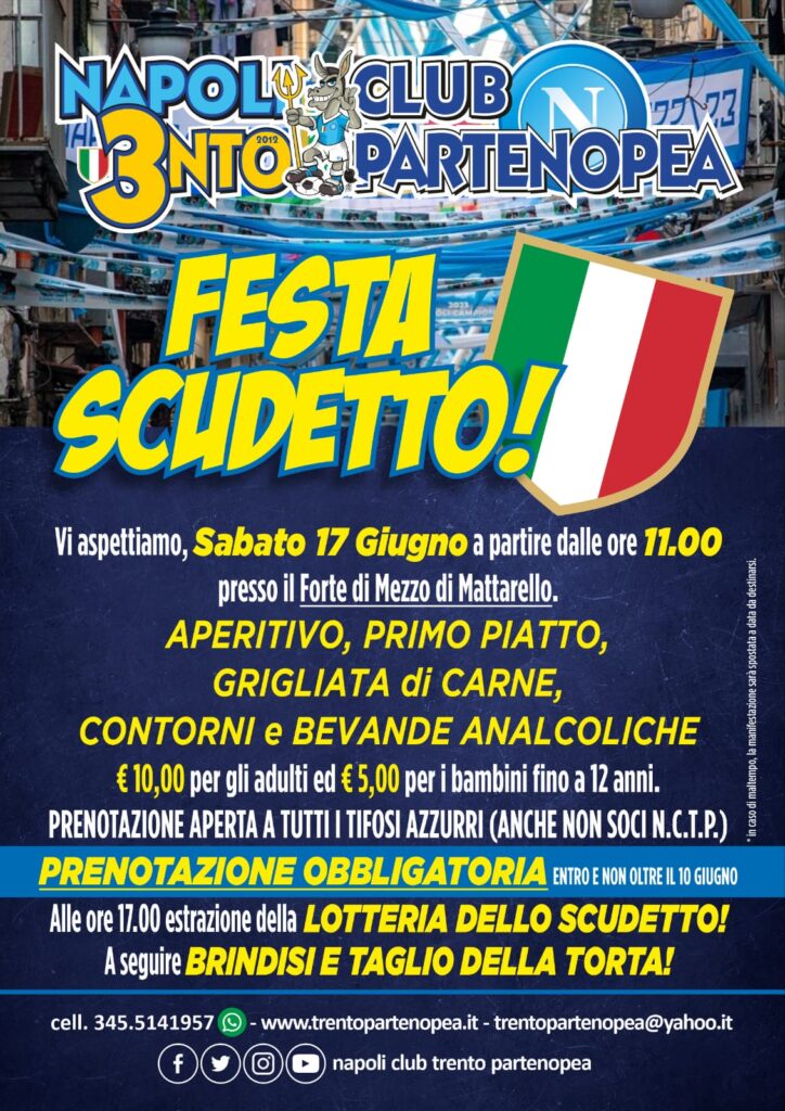 Festa scudetto del Napoli per la Trento partenopea