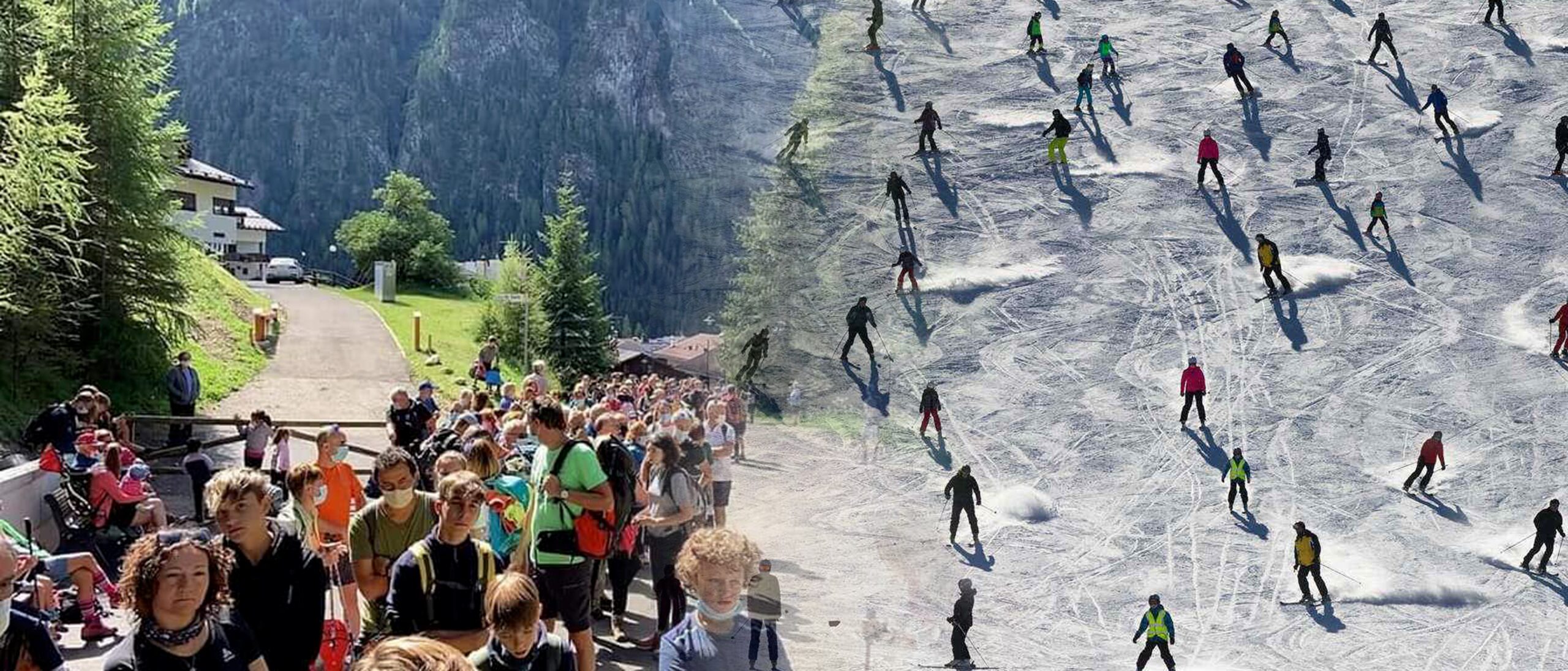 Overtourism, Musaico Extinction rebellion: «Montagna patinata, diciamo ...
